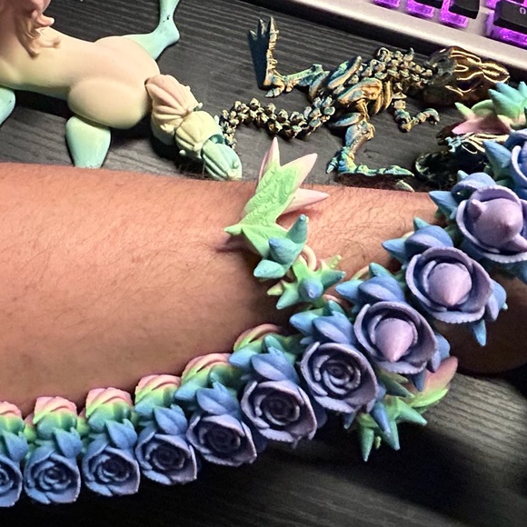 Toys | Caspian The Fully Articulated Rose Dragon 3d Print | Poshmark